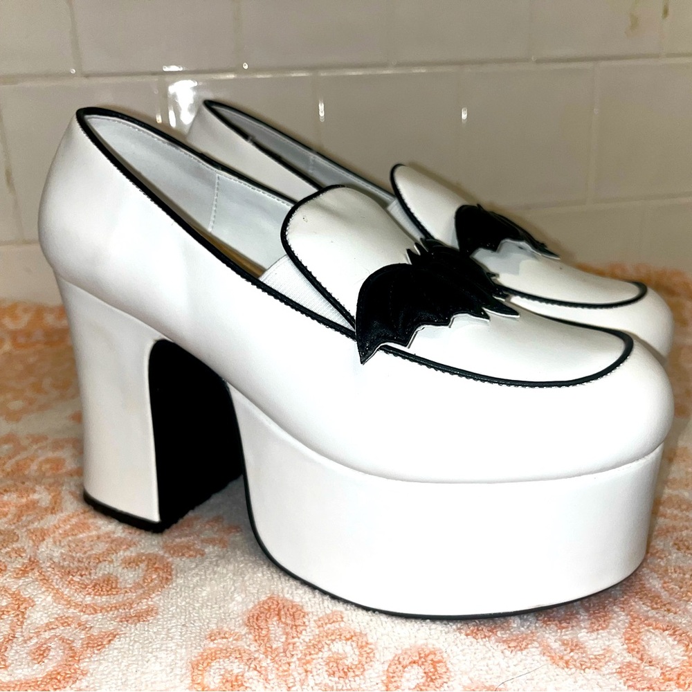 Nwob Strange Cult Bat Platform High Heels White Black… - Gem